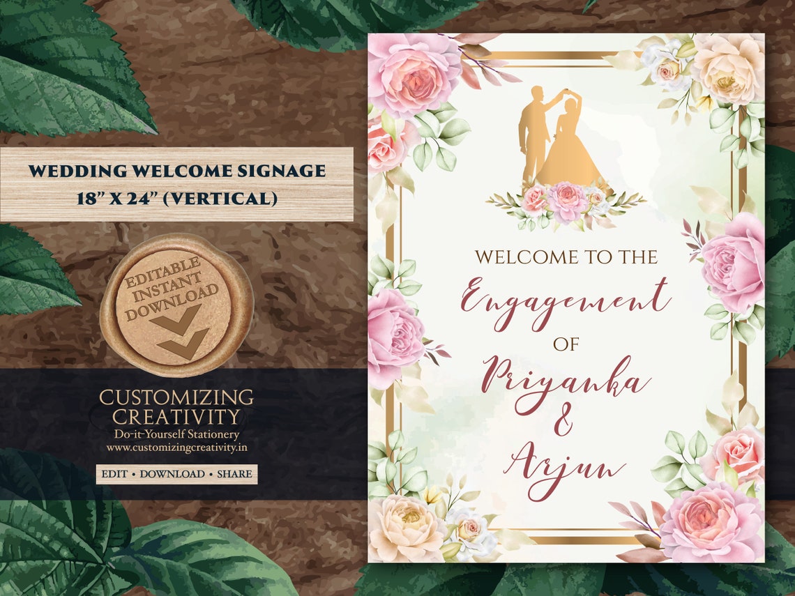 Ring Ceremony Sign & Indian Engagement Sign Engagement - Etsy