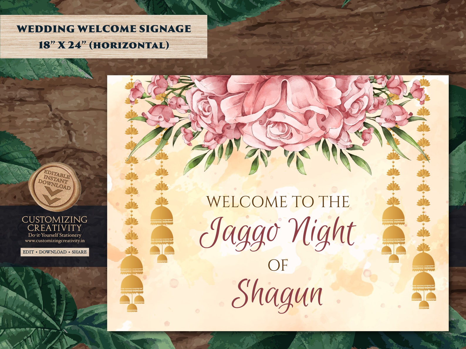 Jaggo Signs Welcome as Punjabi Welcome Sign Kaleera Jaggo | Etsy
