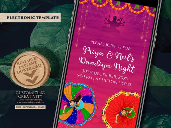 Raas Garba Invitation Card