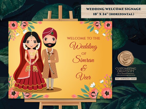 Indian Wedding Welcome Designs