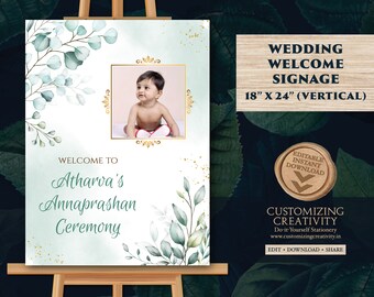 Annaprashan Sign & Rice Ceremony Sign, Annaprasan Sign as First Rice ...