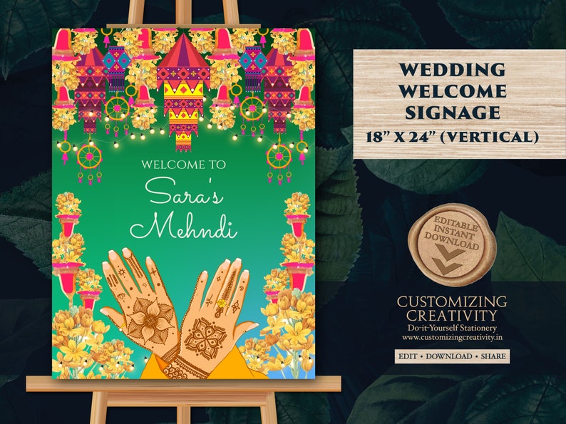 Mehndi Decor as Mehndi Signs Mehendi Signs as Mendhi Signs - Etsy