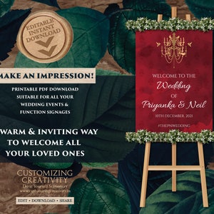 Indian Welcome Sign as Wedding Welcome Entry Signs Indian - Etsy