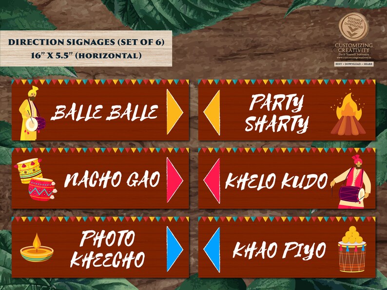 Buy Jaggo Signs as Desi Welcome Sign Punjabi Jago Direction Signs ...