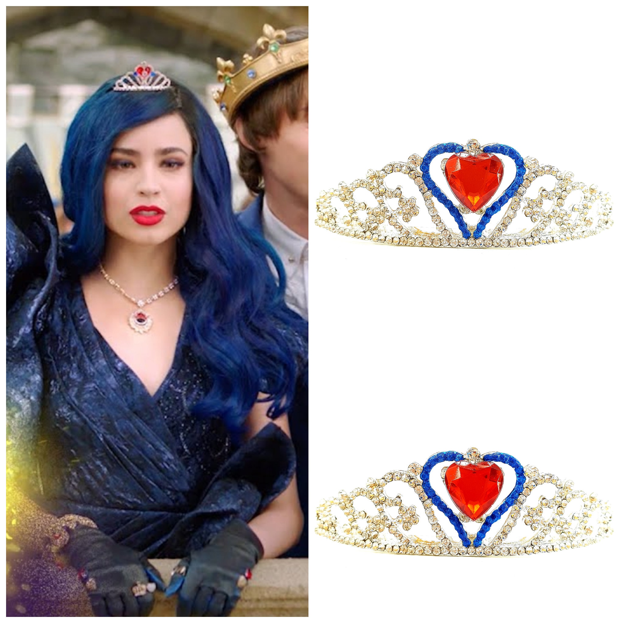 SALE Red Heart Crown Evie Descendants 3 Crown Disney | Etsy