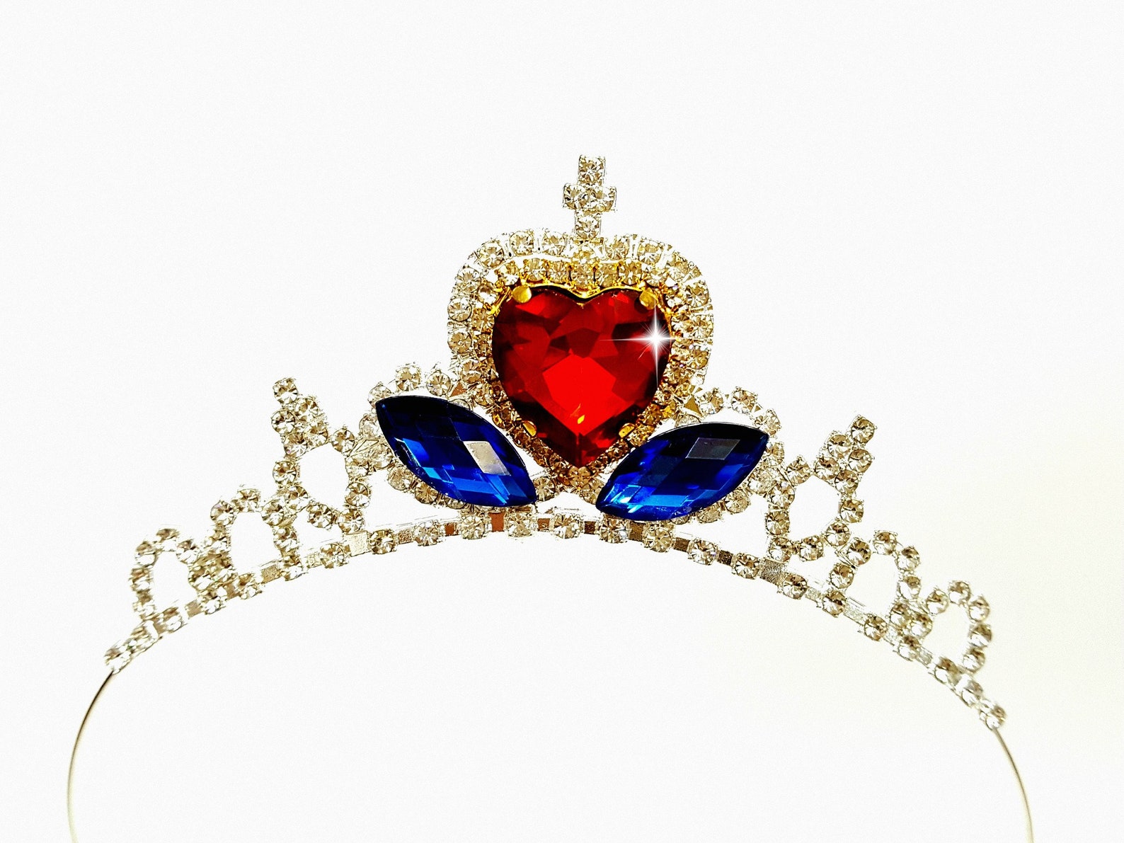 Evie Descendants 3 Crown Red & Blue Heart Crown Disney - Etsy