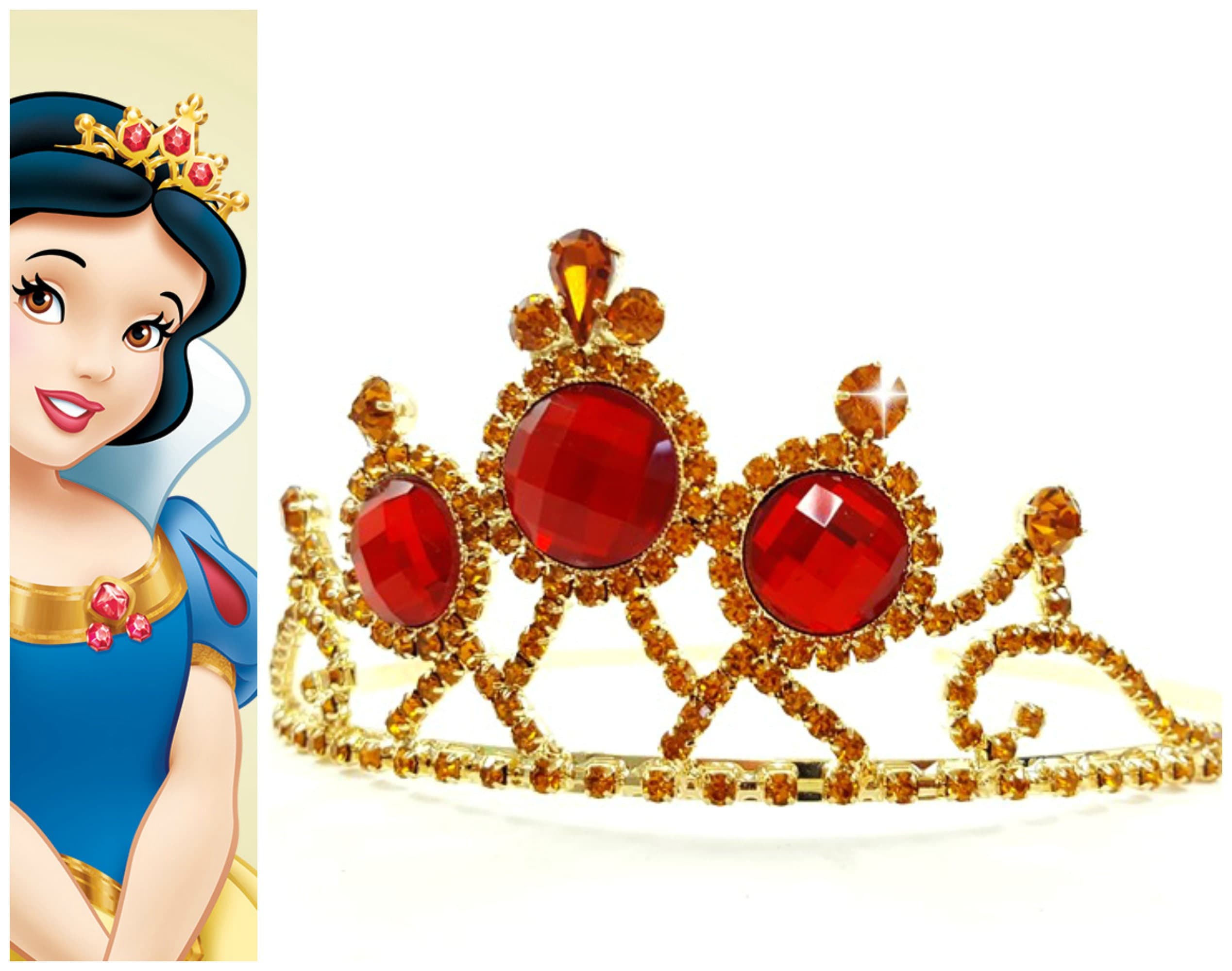 Snow White Tiara, Snow White Crown ,princess Snow White Gold & Red ...