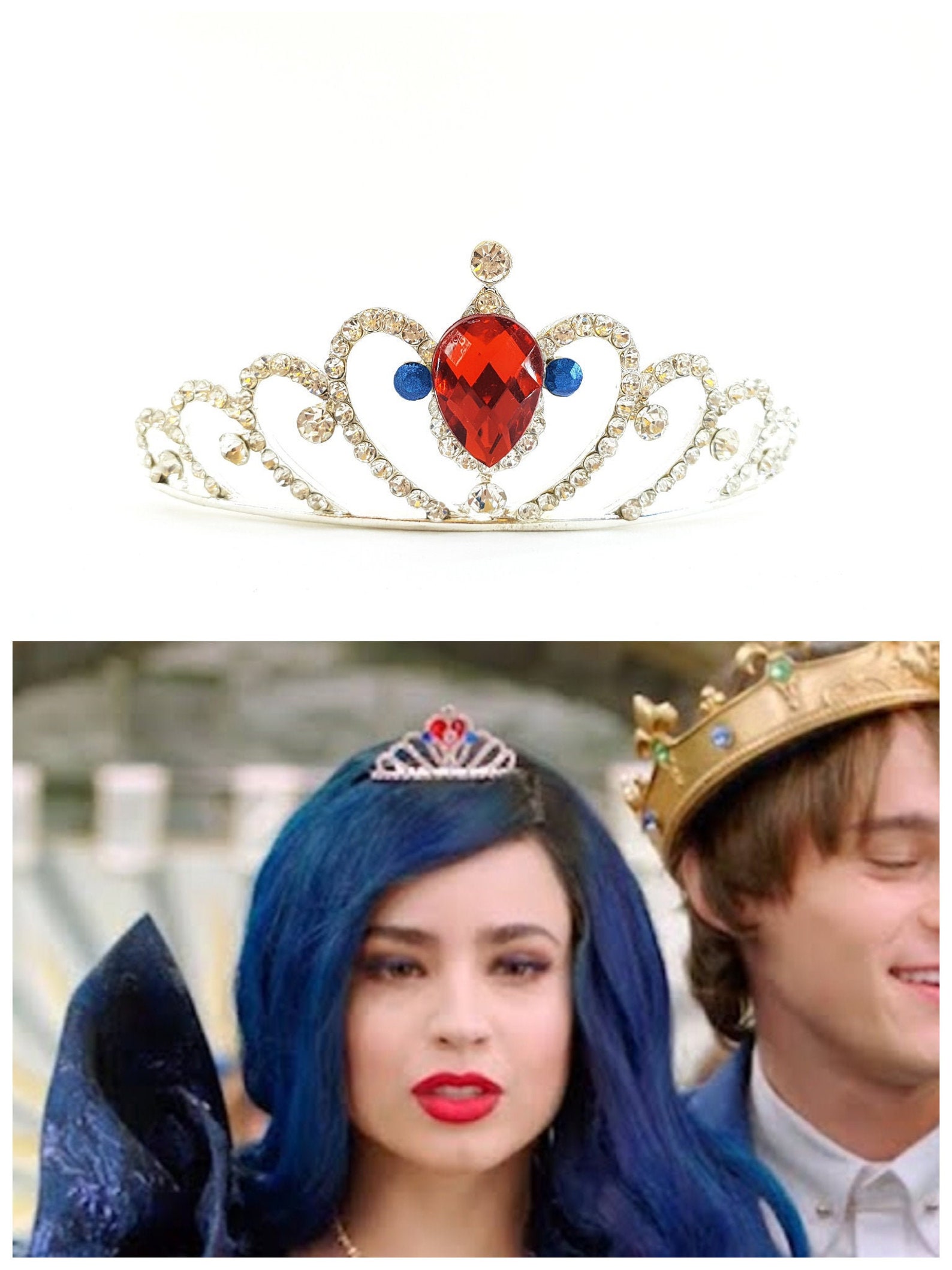 SALE Red Heart Crown Evie Descendants 3 Crown Disney - Etsy UK