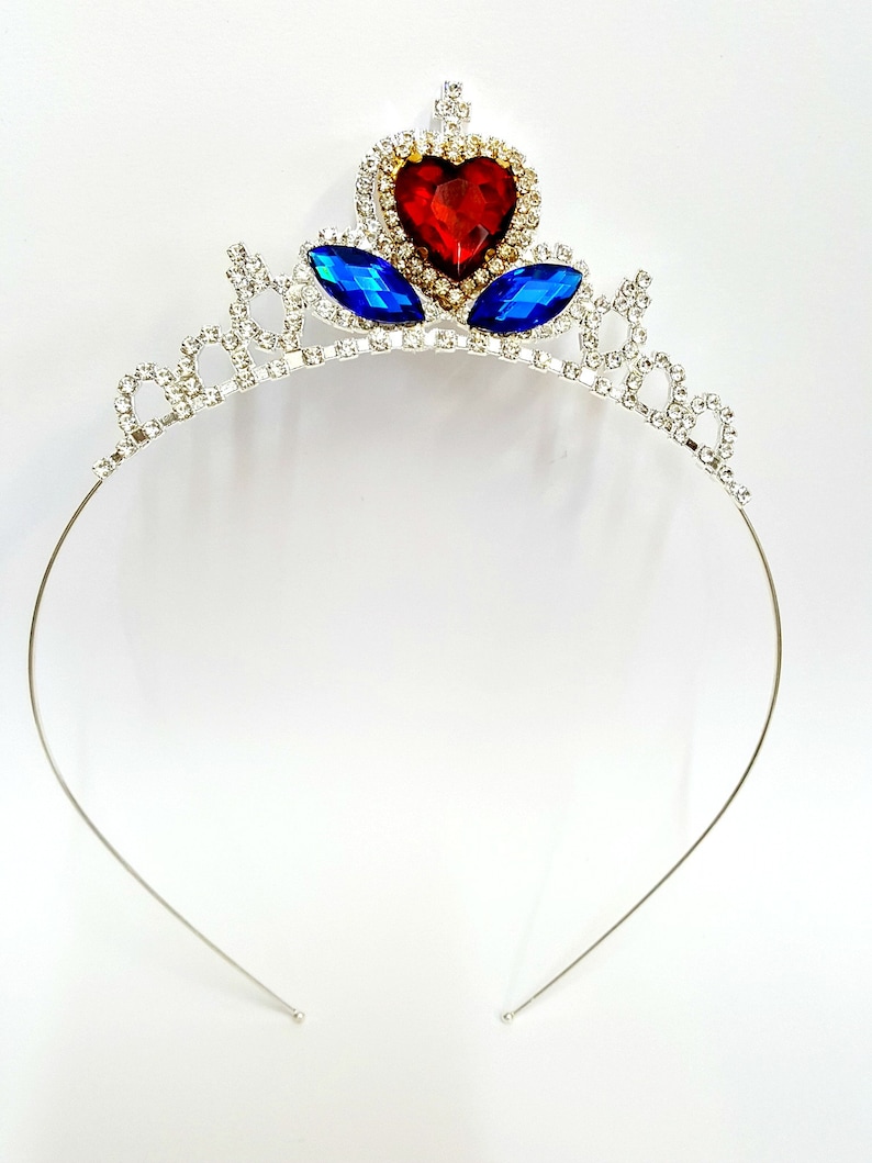 Evie Descendants 3 Crown Red & Blue Heart Crown Disney - Etsy