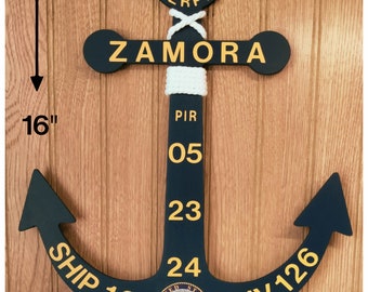 Personalized Navy Anchor/anchor Welcome Wreath/navy Moms/anchor Door ...