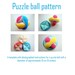 Puzzle ball pattern instant PDF download | Etsy