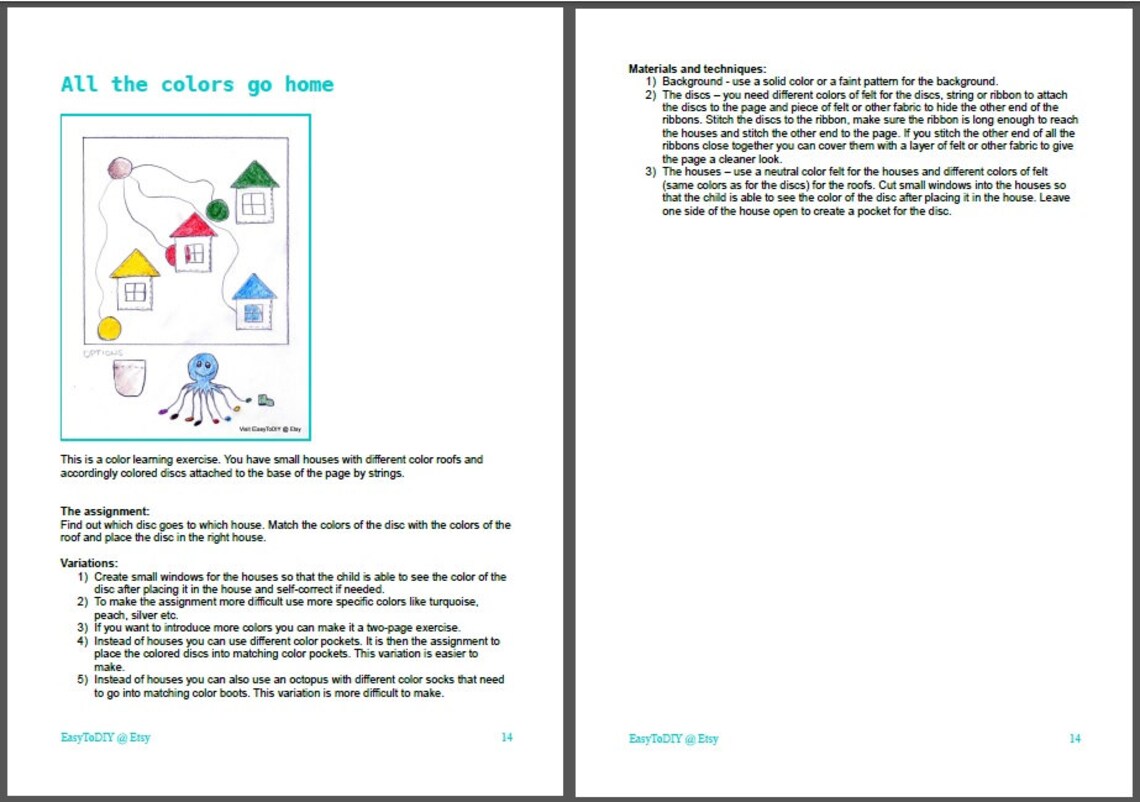 10 Ideas for a Busy Book (PDF) - Etsy