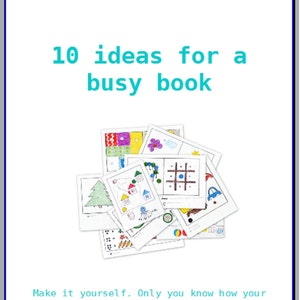 10 Ideas for a Busy Book (PDF) - Etsy