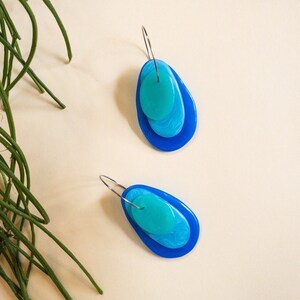 RAINBOW DROPS: Translucent Rainbow Drop 25mm Hoop Earrings in a Variety ...