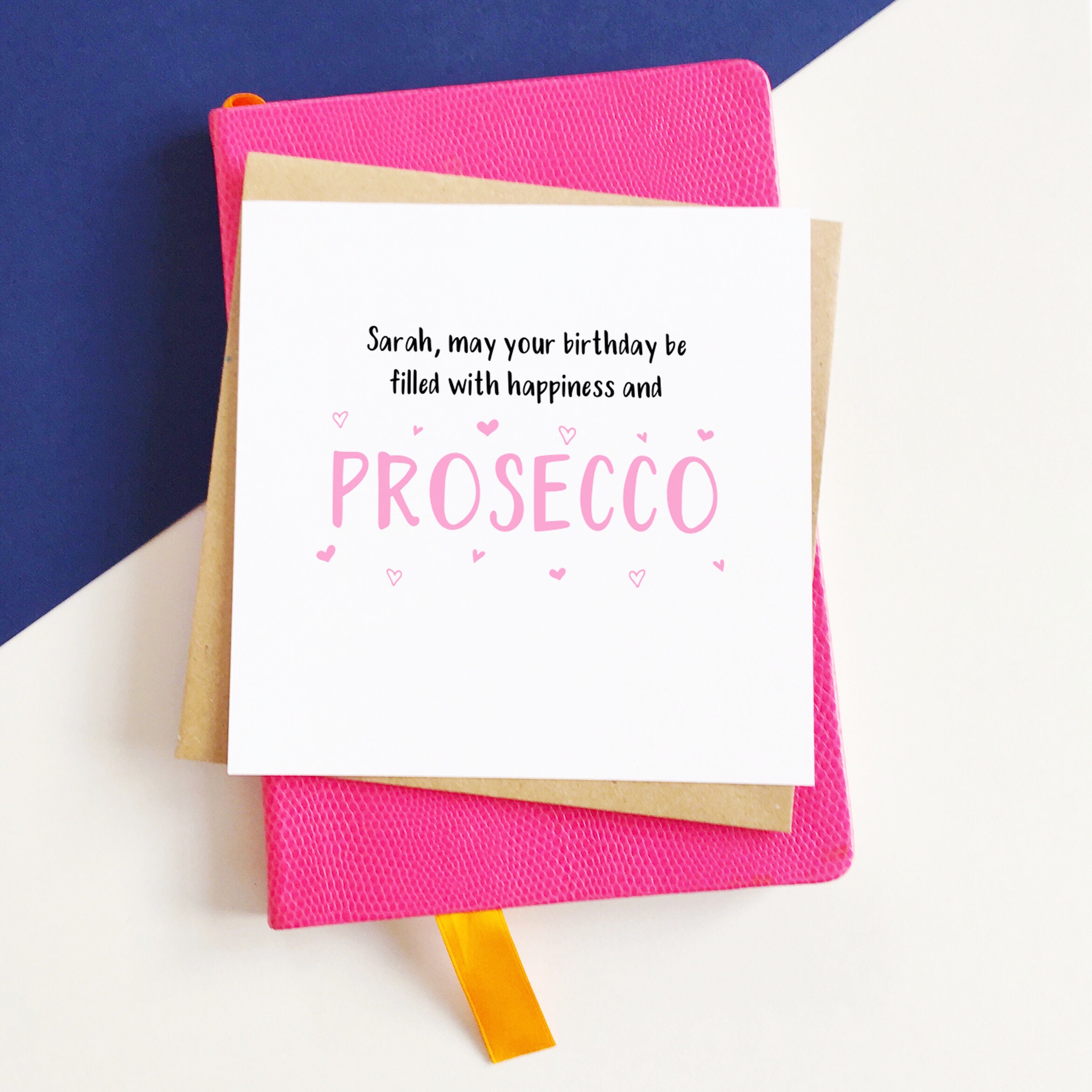 Personalised Prosecco Birthday Card - Etsy