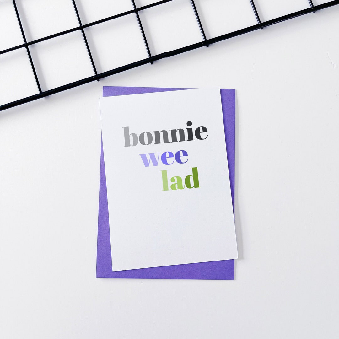 Scottish Bonnie Wee Lad Card - Etsy