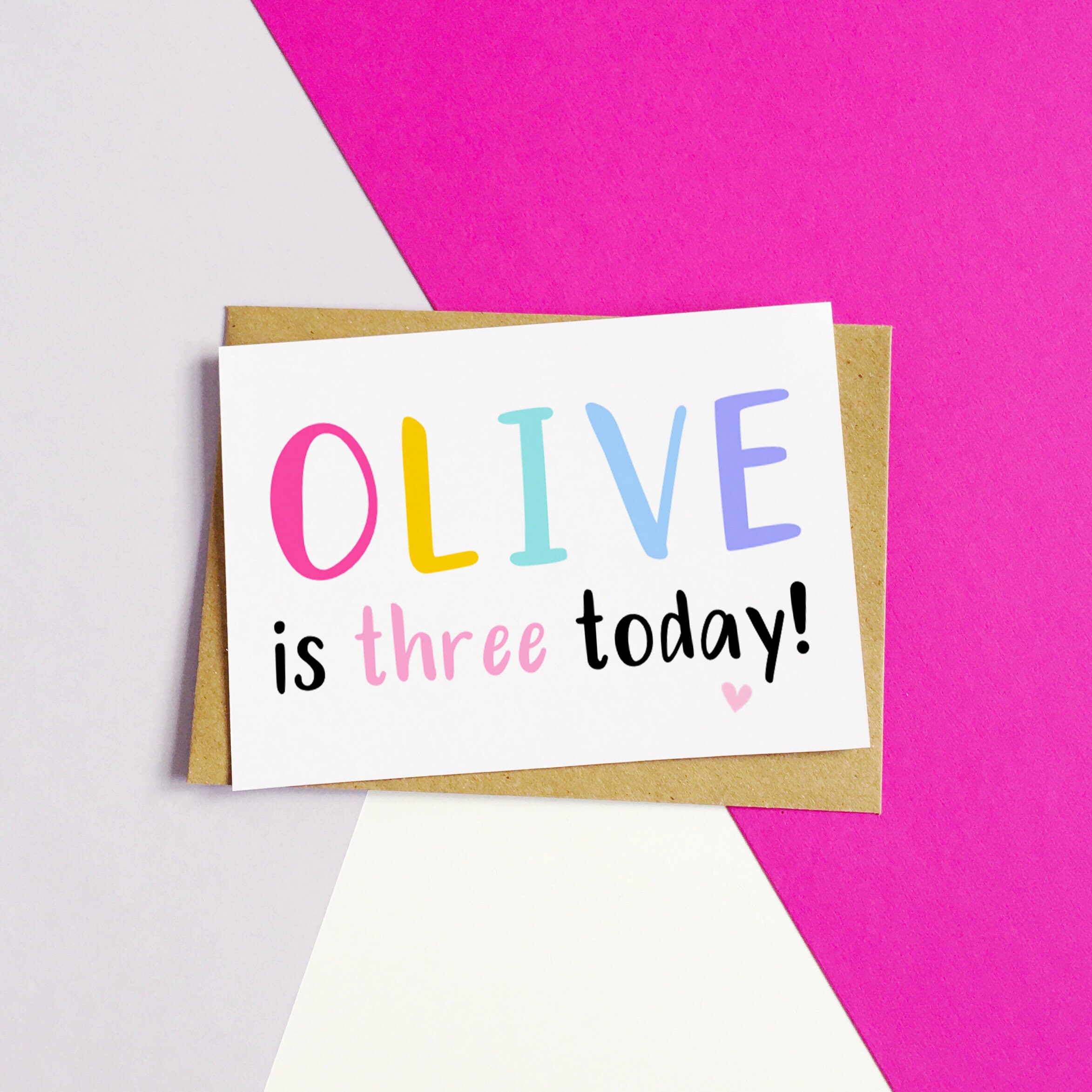 Personalised Pastel Birthday Card Card for Child Age Card - Etsy