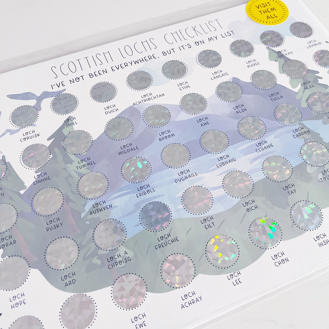 Scottish Lochs Scratch off Poster - Etsy