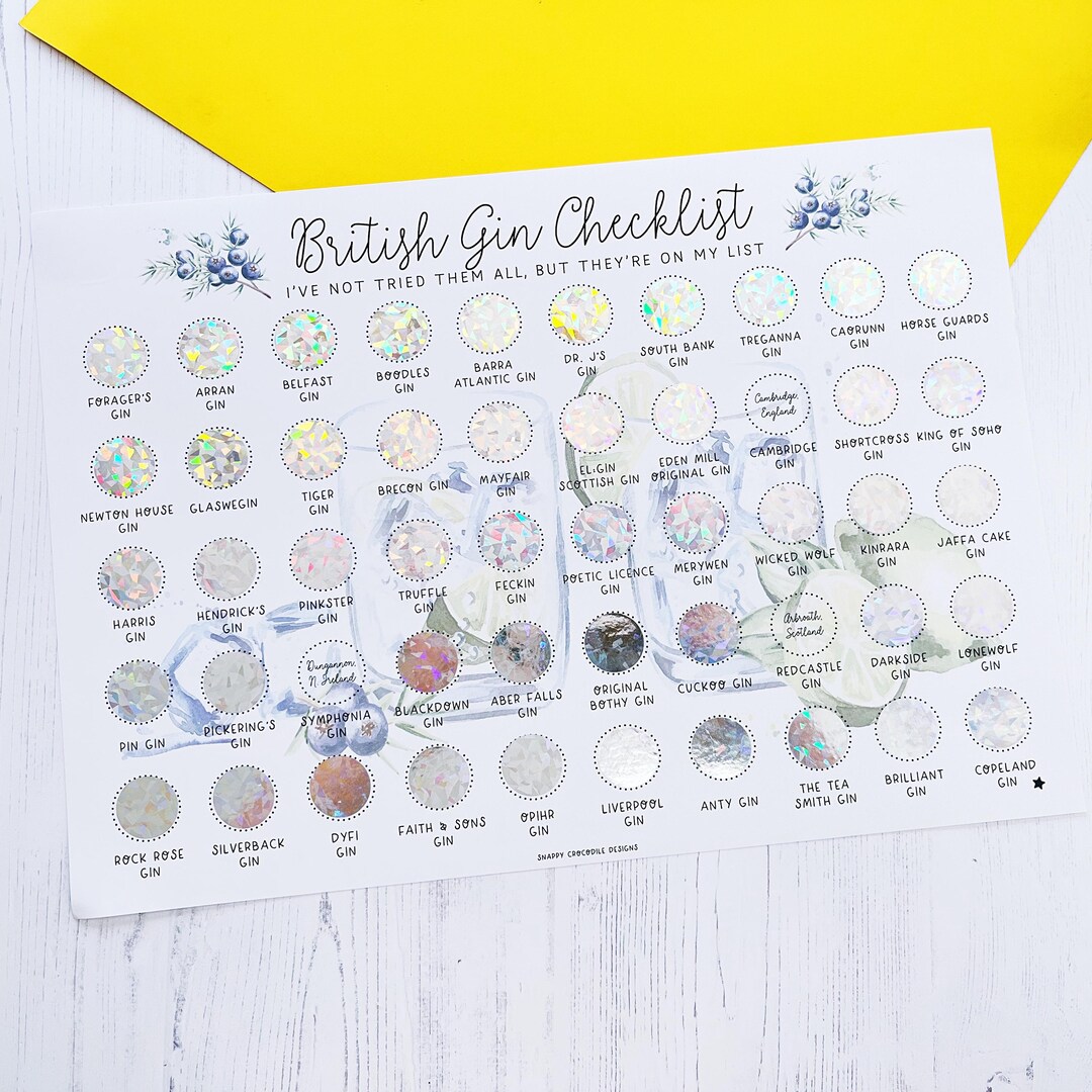 British Gin Scratch off Poster - Etsy