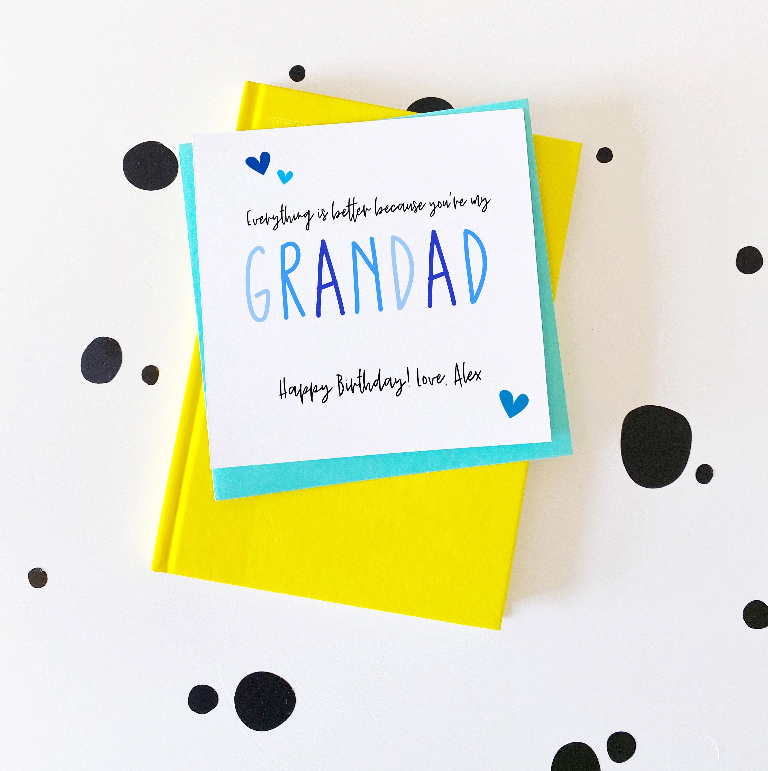 Personalised Grandad Birthday Card, Card for Grampa, Card From ...