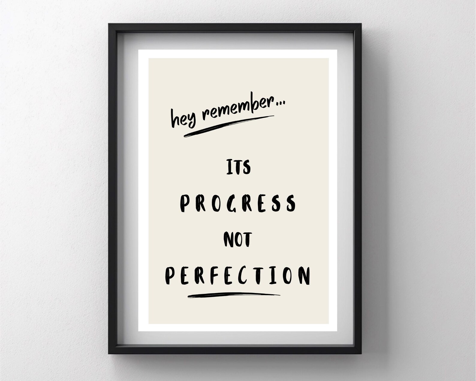 Progress Not Perfection Print: Motivational Wall Art (instant Digital ...