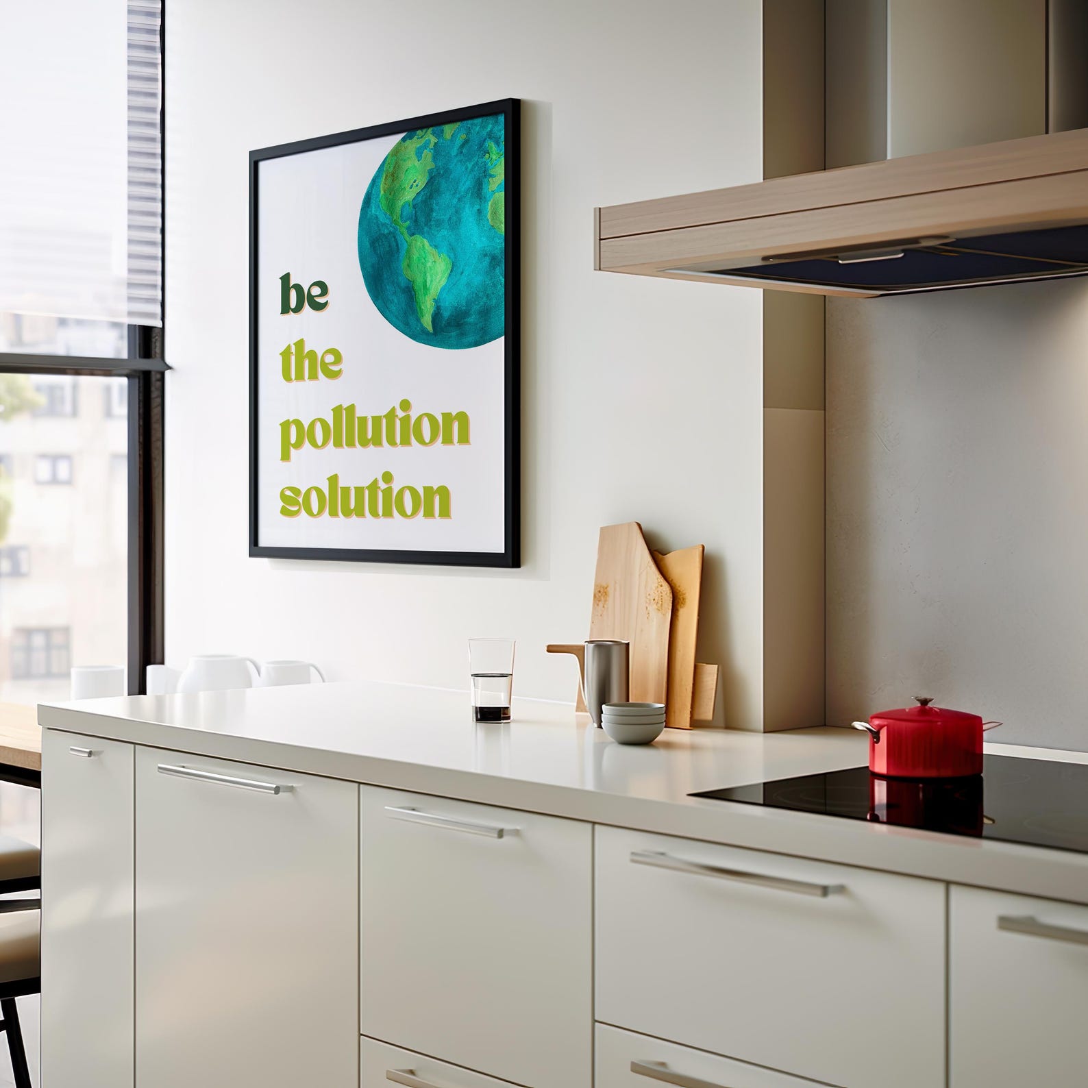 Eco Wall Art Poster: Be the Pollution Solution Print (digital Download ...