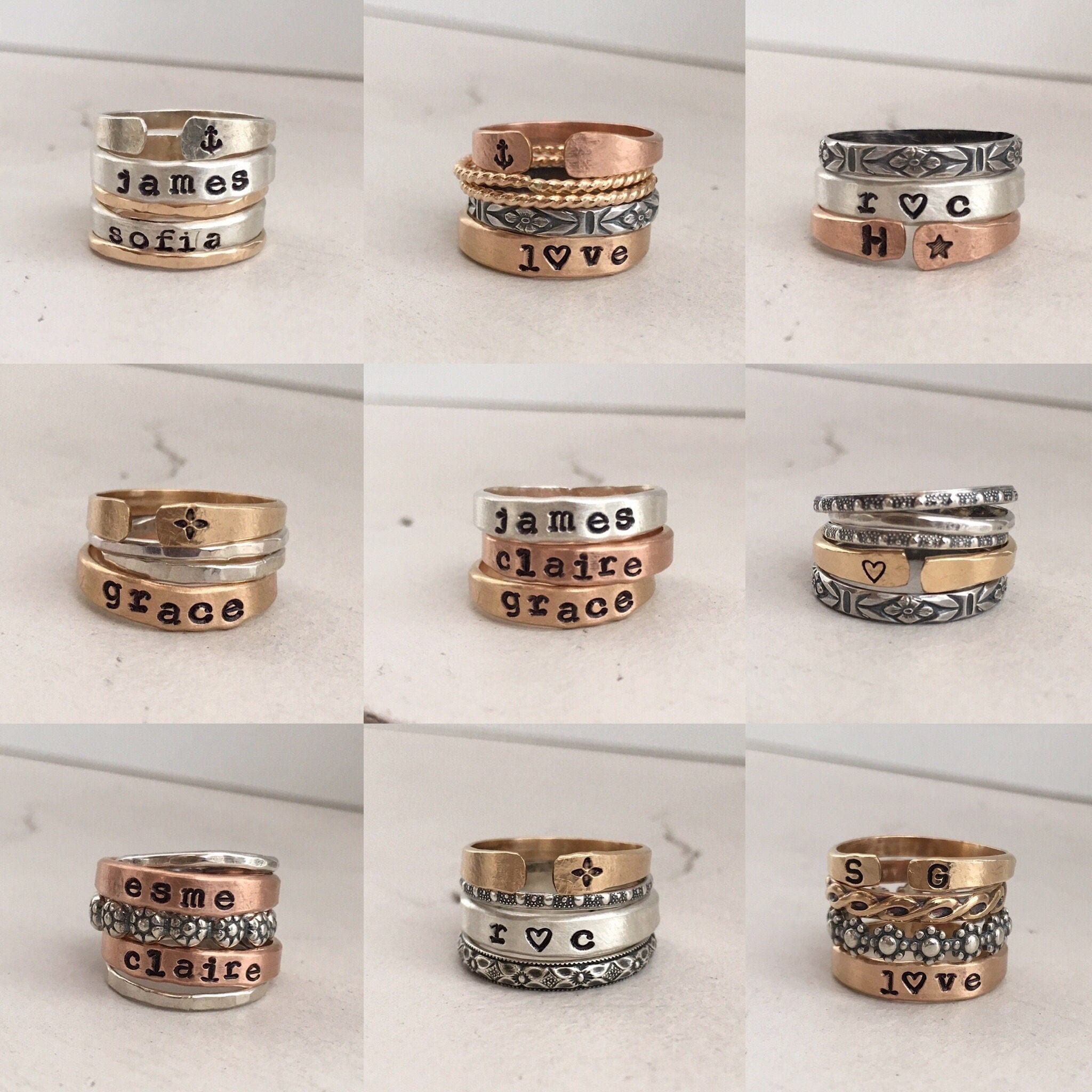 Sterling Silver. Open Cuff Ring. Personalized Ring. Silver - Etsy