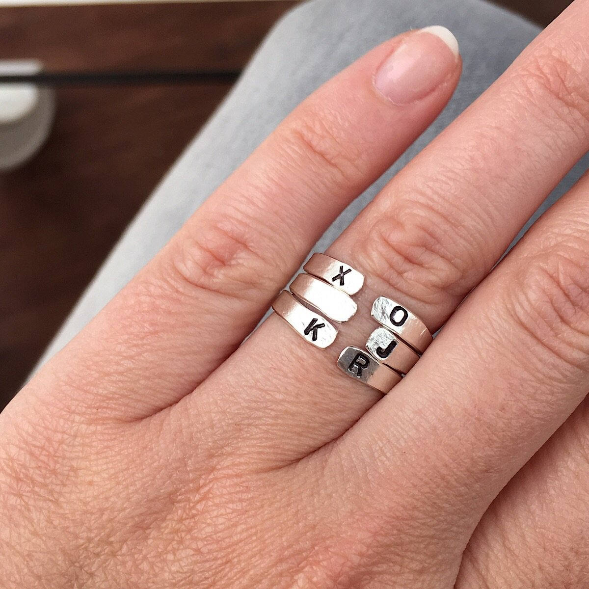 Sterling Silver. Open Cuff Ring. Personalized Ring. Silver - Etsy