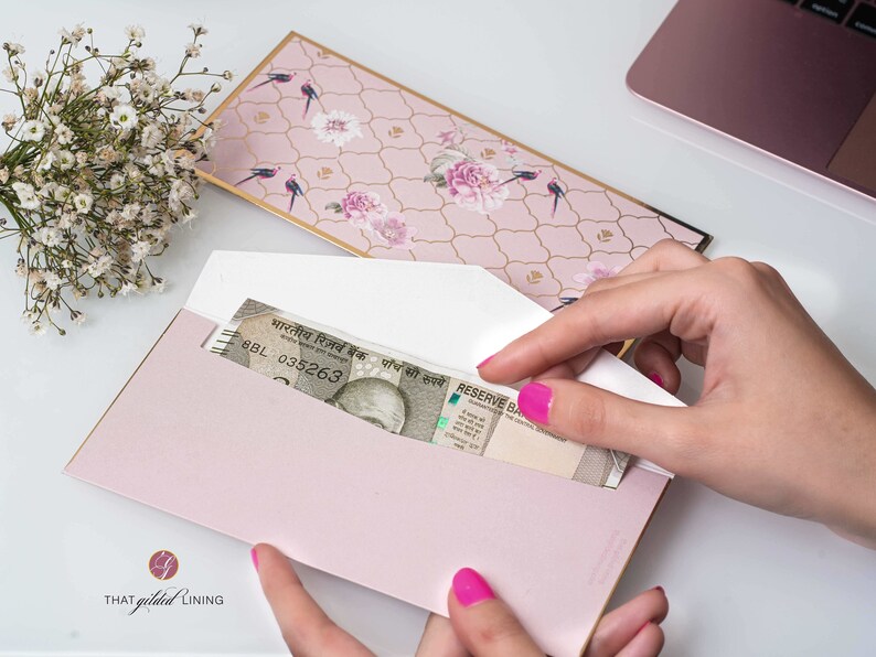 Personalized Gold Foil Money Envelope, Indian Traditional Shagun ...