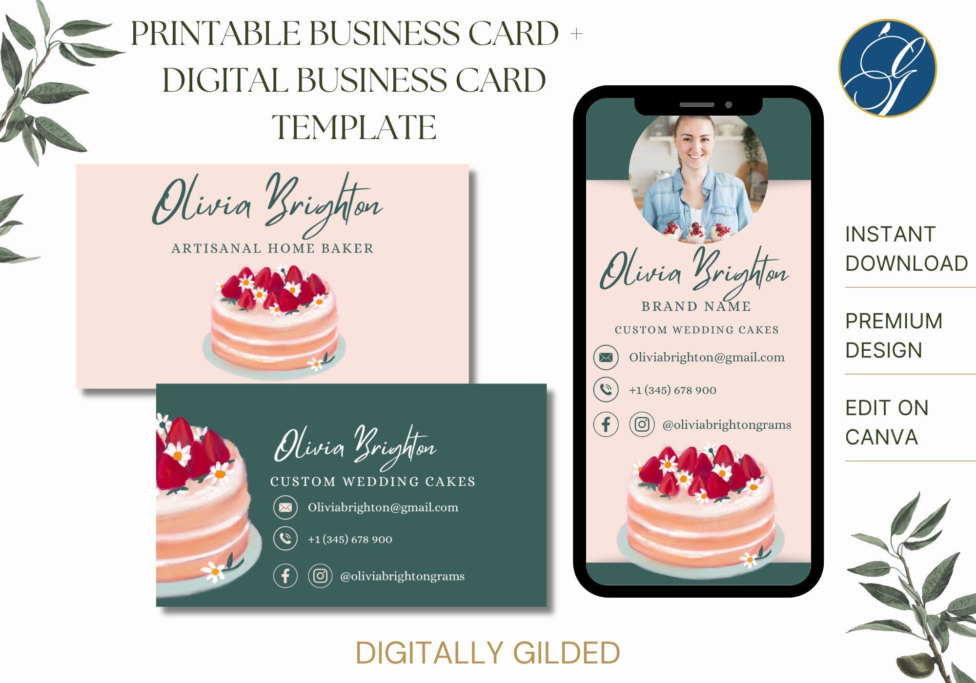 Cake Business Cards Templates Free