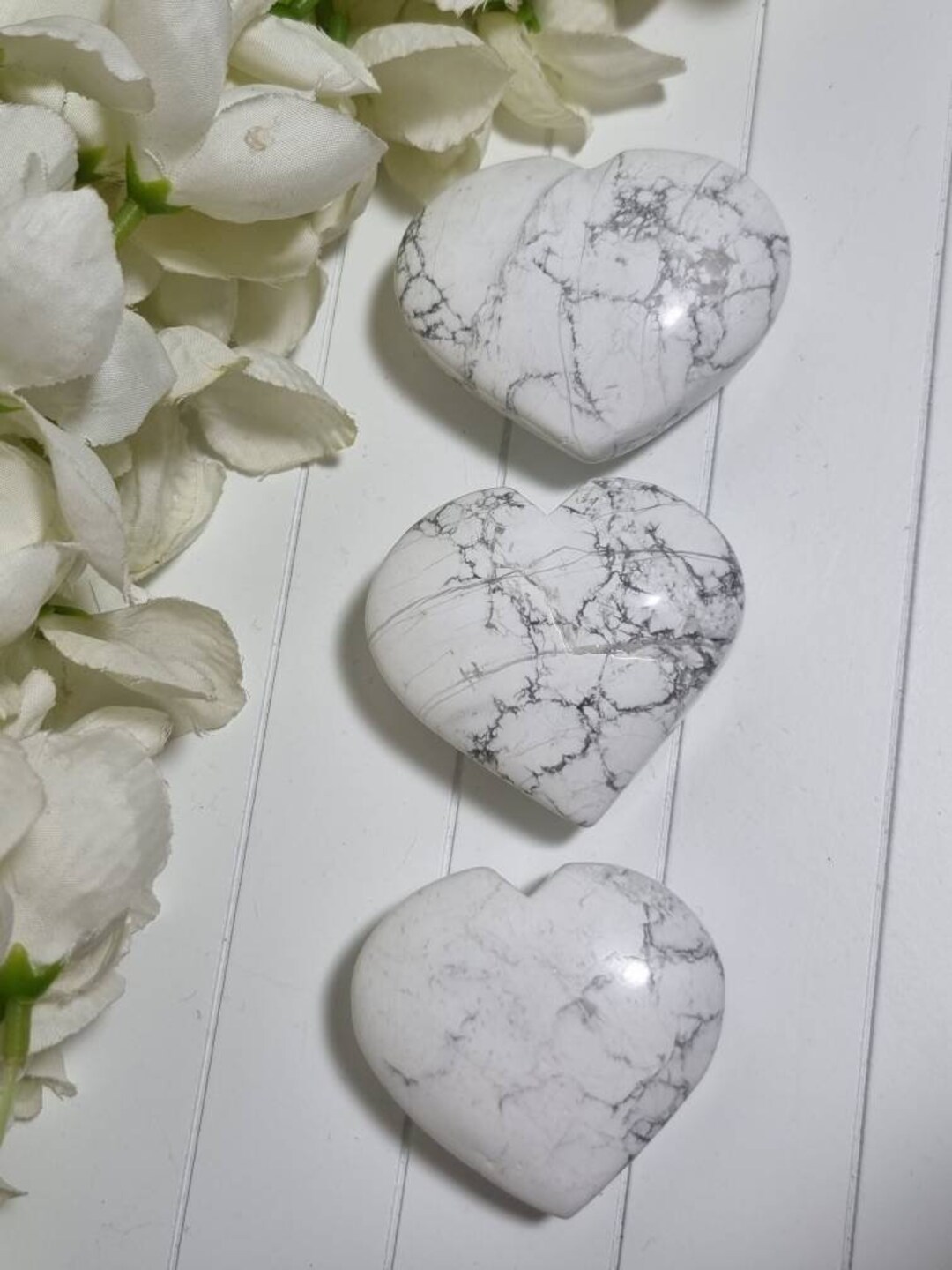 Howlite Chunky Heart / Crystals for / Insomnia / Calming / Patience ...