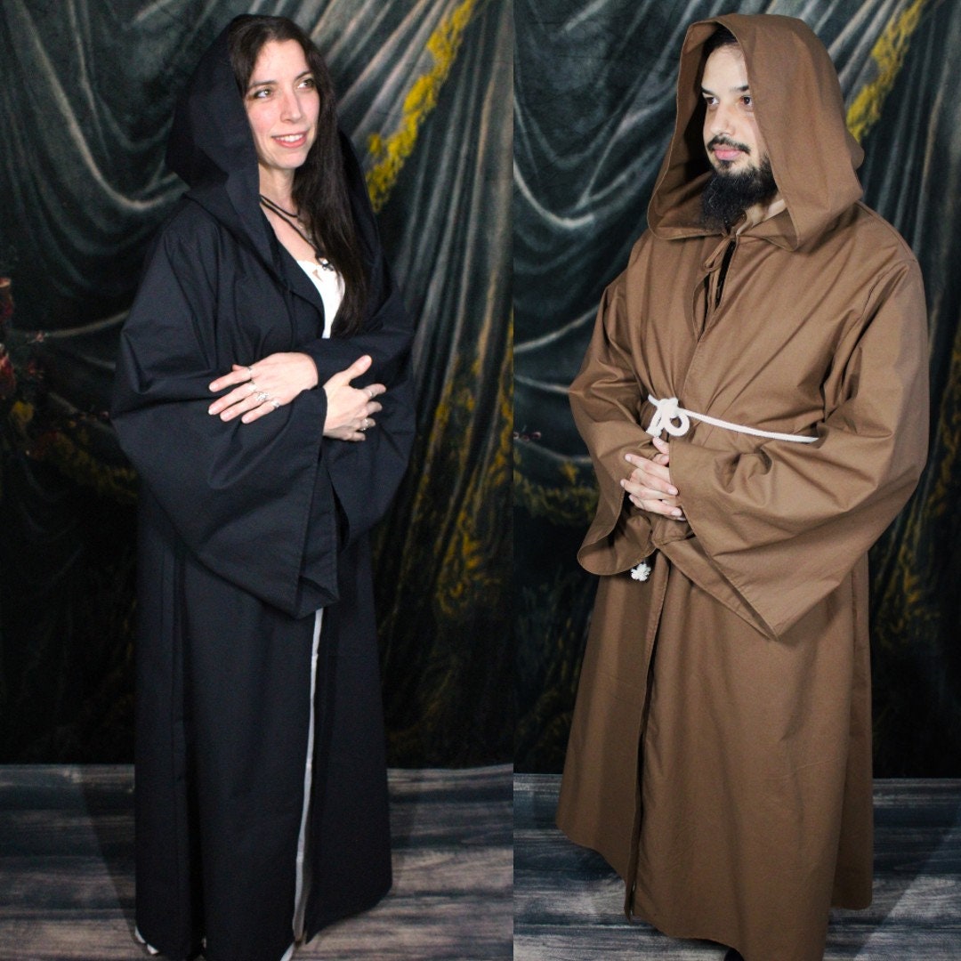 Hooded Cloak for Wizard, Priestess, Monk or Star Wars Obi Wan Look - Etsy