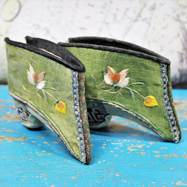 Antique Silk Shoes - Etsy