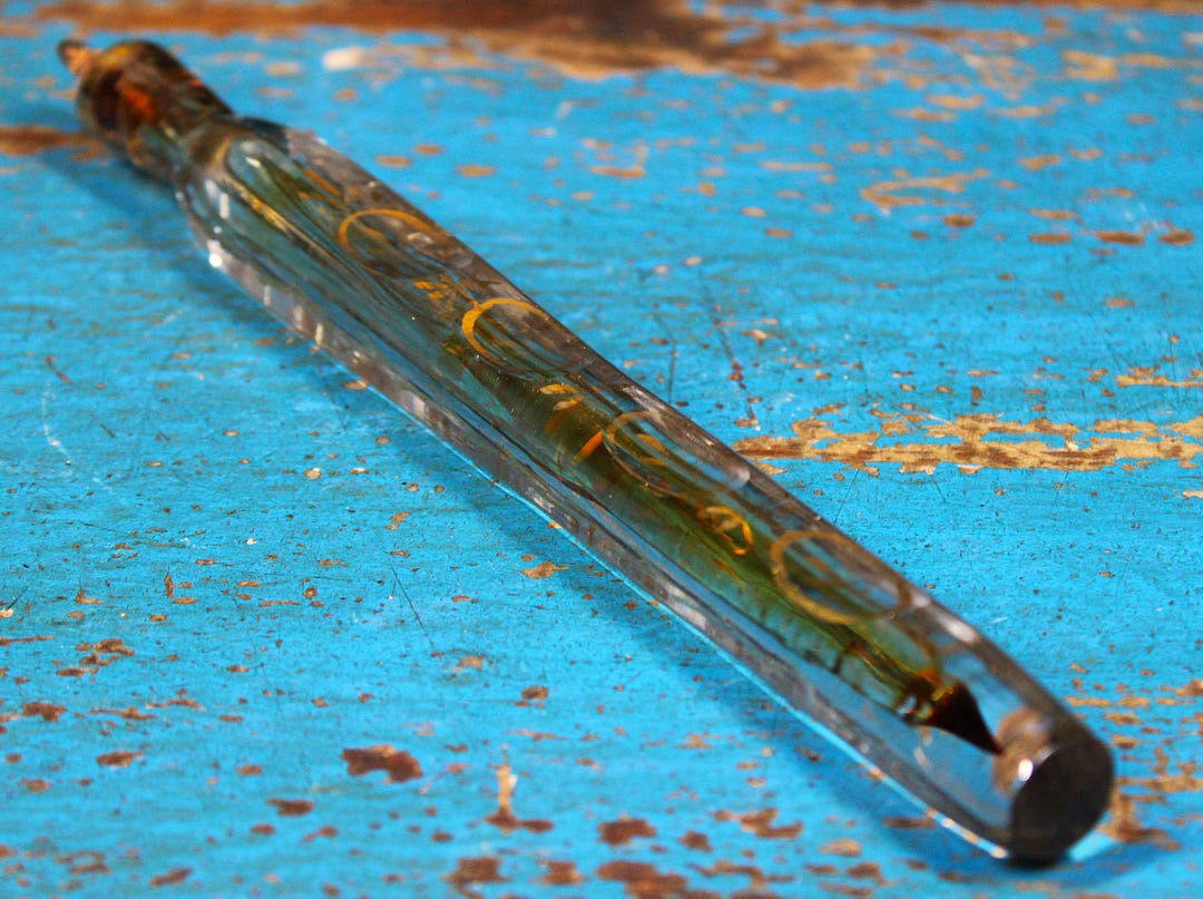 Antique Victorian Hand-painted Glass Vial With Stopper – Often Called a ...