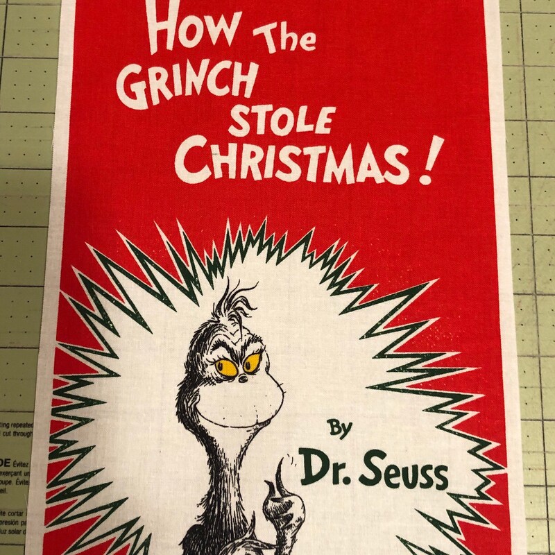 The Grinch Fabric Panel - Etsy