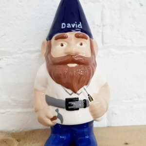 Personalised Gnome Ceramic Workman Business Gnome Indoor Gnome - Etsy