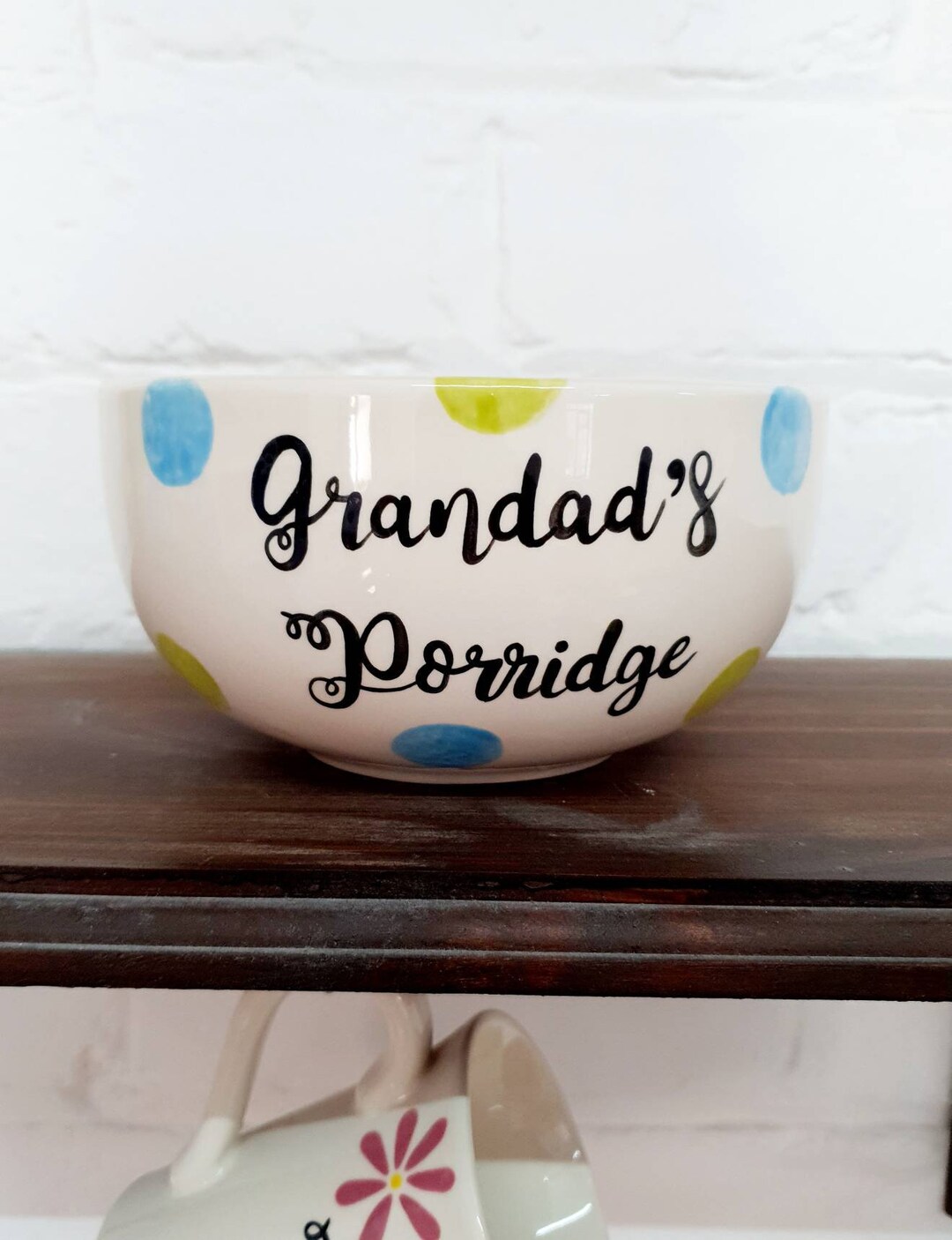Personalised Porridge Bowl Cereal Bowl Hand Painted Ceramic Bowl ...