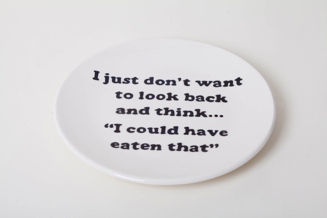 Plate Hand Painted Funny Quote Personalised Ceramic Plate Side Plate ...