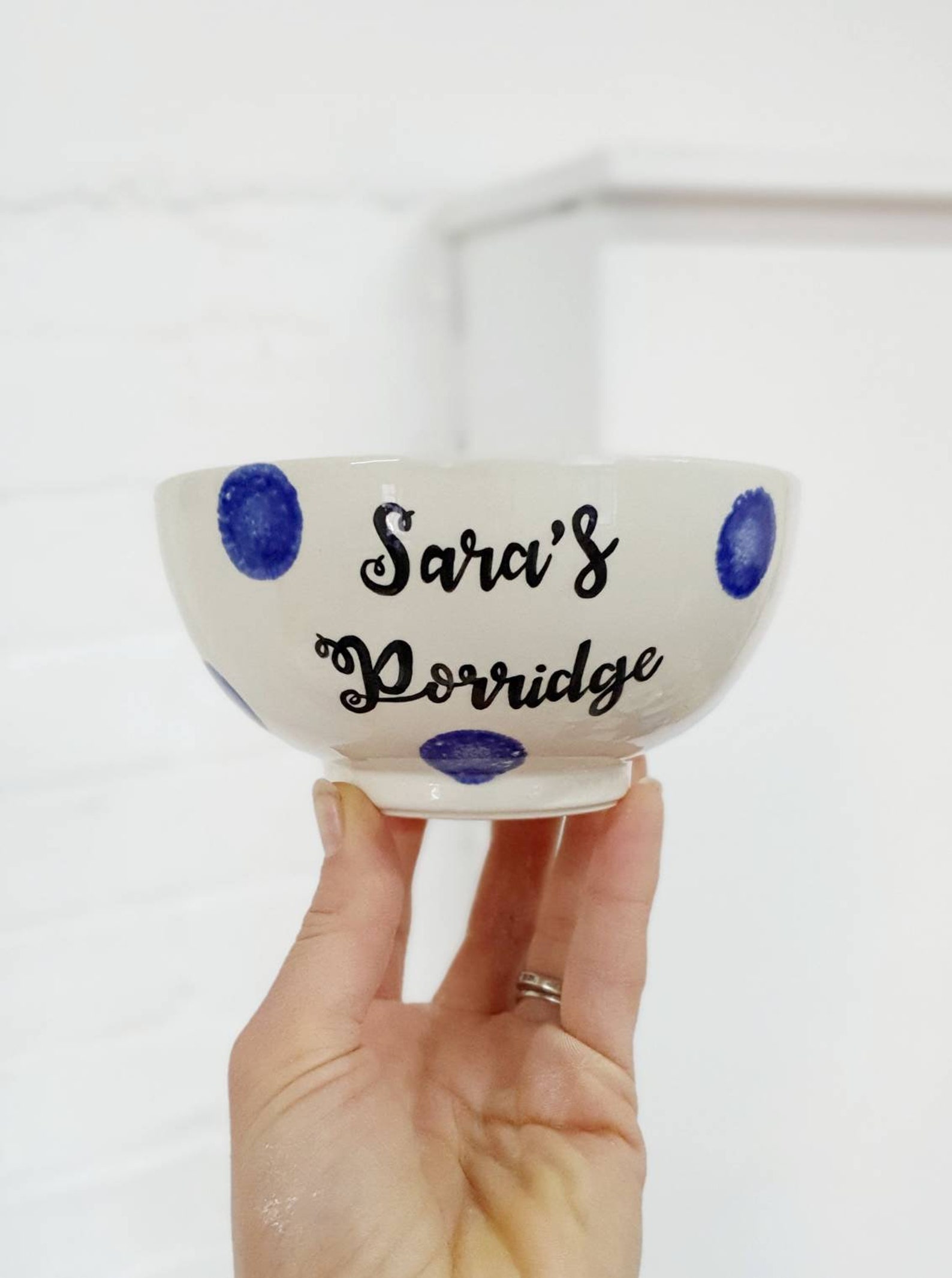 Personalised Porridge Bowl Cereal Bowl Hand Painted Ceramic - Etsy UK