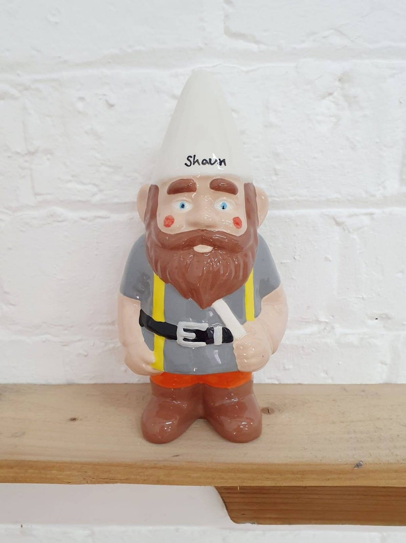 Personalised Gnome Ceramic Workman Business Gnome Indoor Gnome - Etsy