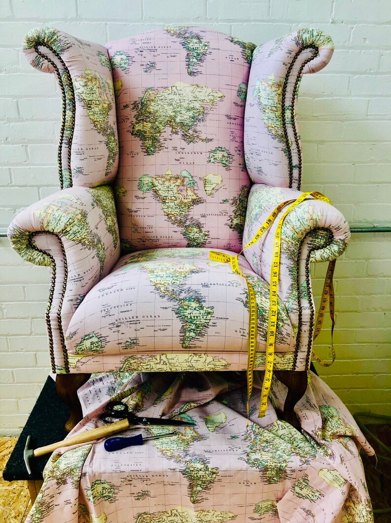Handmade Bespoke Wingback Chair in Your Choice of Fabric - Etsy