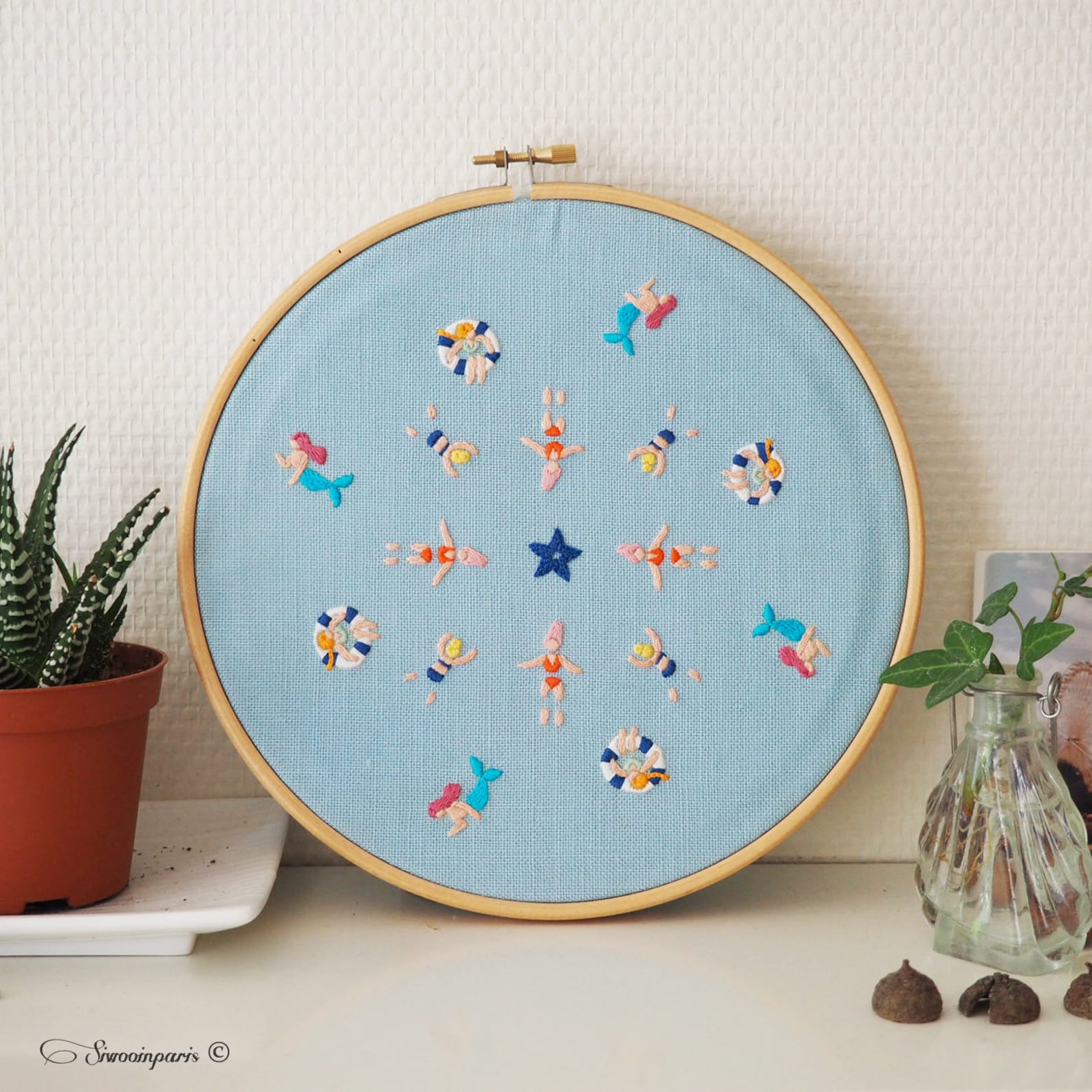 Pattern Broderie à la main DIY PDF Télécharger: Les Baigneuses ...