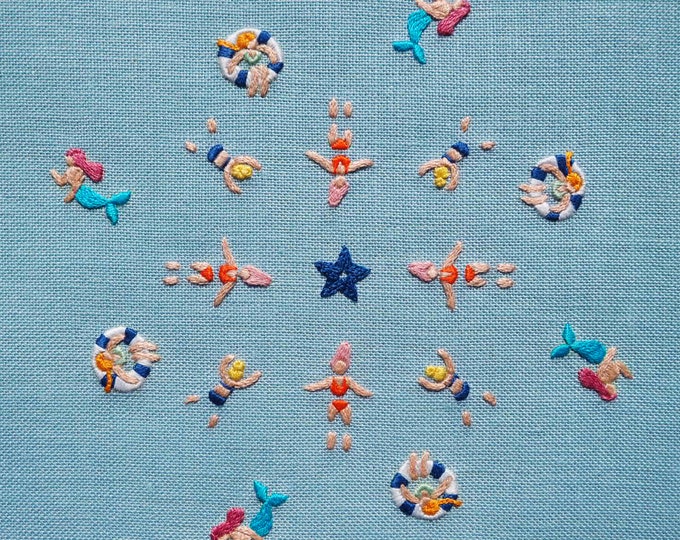 Pattern Broderie à La Main DIY PDF Télécharger: Les Baigneuses tutoriel ...