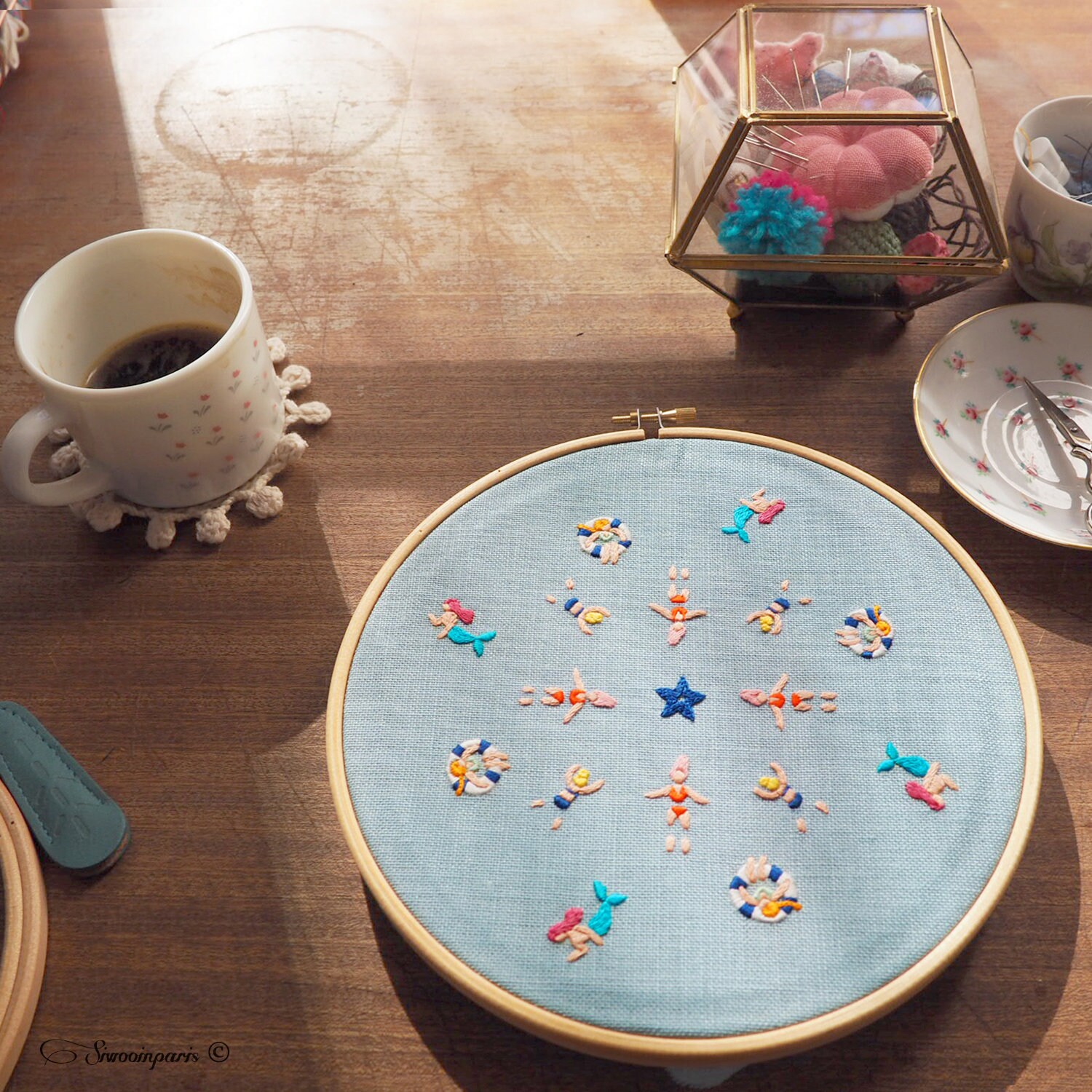 Pattern Broderie à la main DIY PDF Télécharger: Les Baigneuses ...