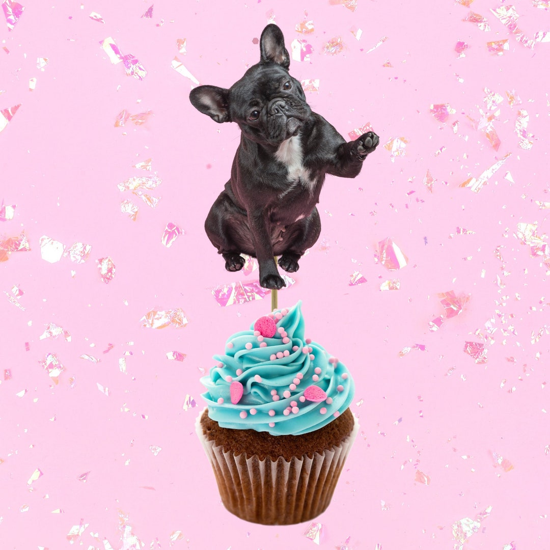 French Bulldog Cupcake Topper, Frenchie Cupcake Topper 12 Qty - Etsy