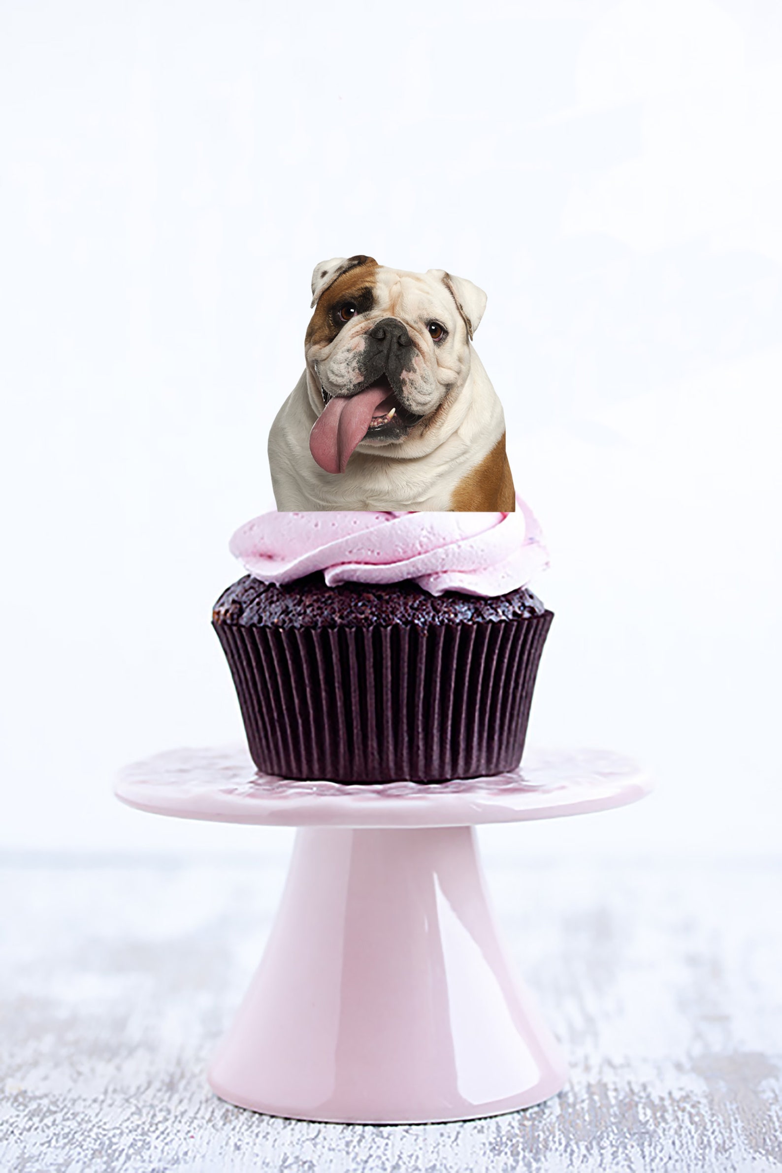 Bulldog Cupcake Toppers Bulldog Party Supplies Bulldog - Etsy