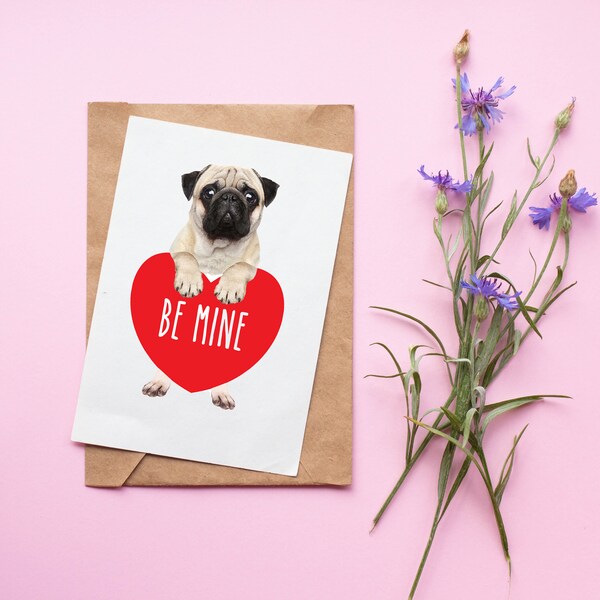 Pug Valentine - Etsy