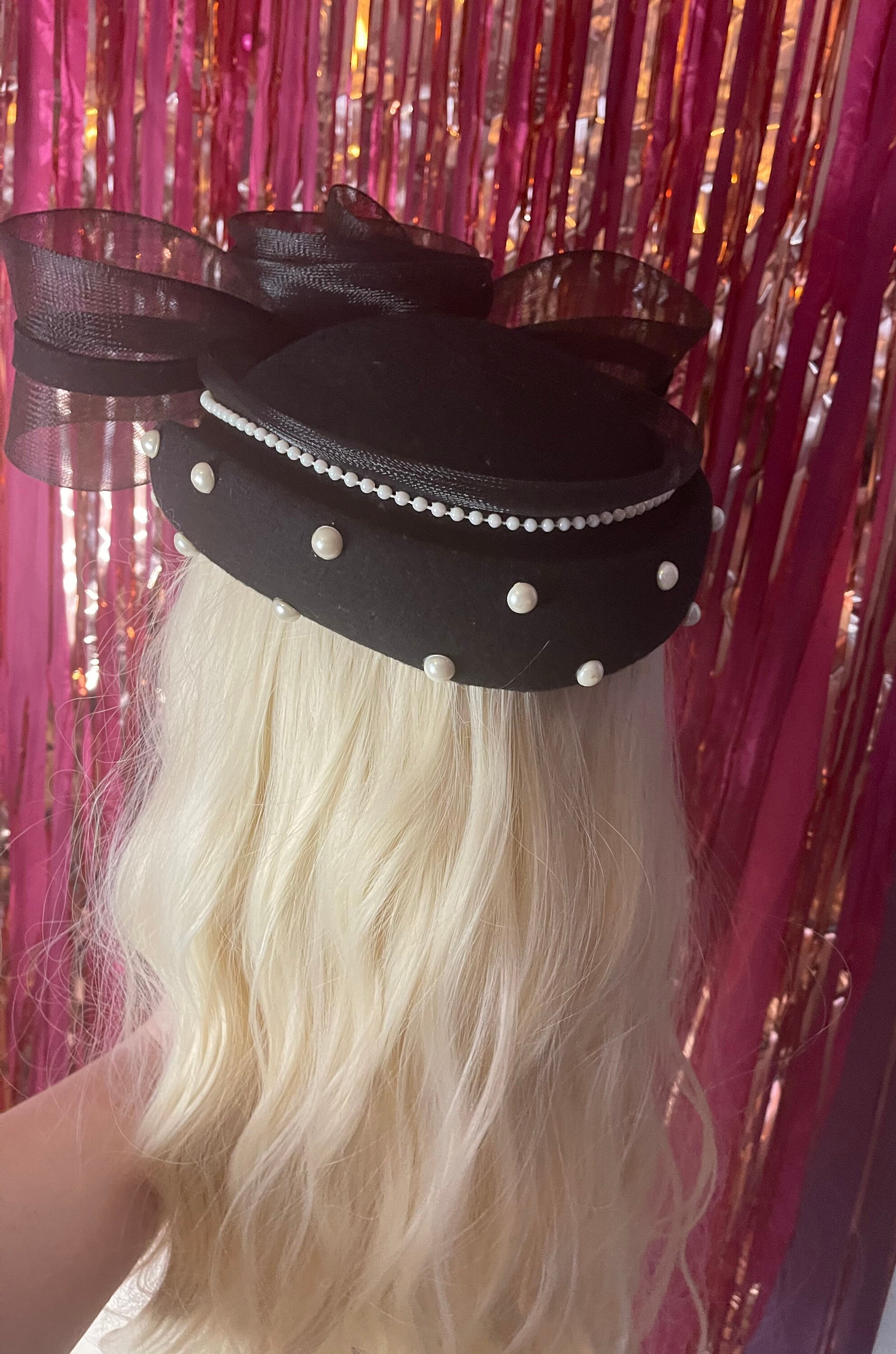 Vintage Deborah New York Hat with Pearls | Etsy