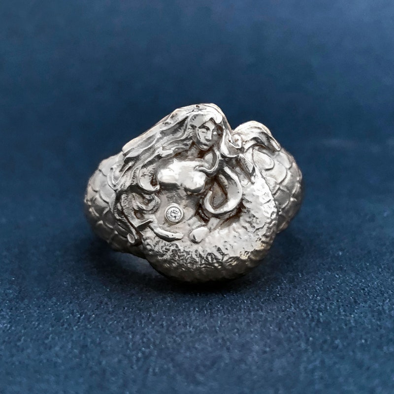 Silver Mermaid Ring - Etsy