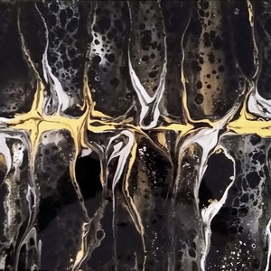 Metallic Acrylic Swipe Technique Painting in Rose Gold, Silver, and ...